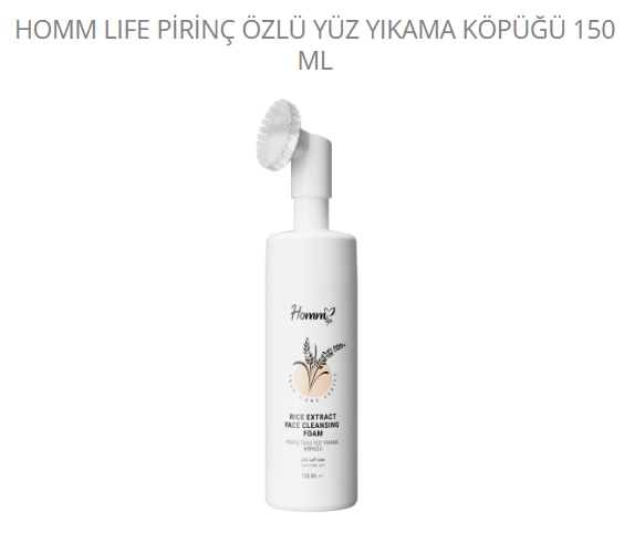 HOMM BİTKİSEL HOMM LIFE PİRİNÇ ÖZLÜ YÜZ YIKAMA KÖPÜĞÜ 150 ML – Homm ...
