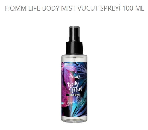 HOMM LIFE BODY MIST VÜCUT SPREYİ 100 ML – Homm Life Bitkisel Yeni ...