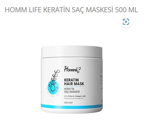 HOMM BİTKİSEL HOMM LIFE KERATİN SAÇ MASKESİ 500 ML – Homm Life Bitkisel ...
