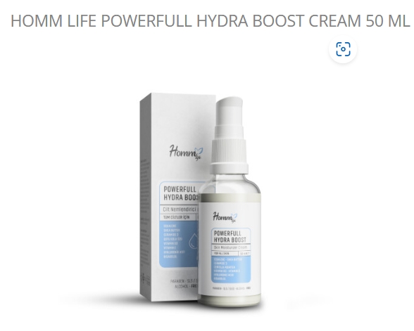 HOMM BİTKİSEL HOMM LIFE POWERFULL HYDRA BOOST CREAM 50 ML – Homm Life Bitkisel Yeni temsilci ...